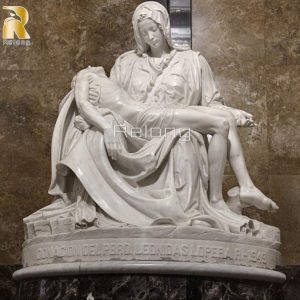 Life-Size Marble Pieta Replica Statue - Relong Art Sculpture