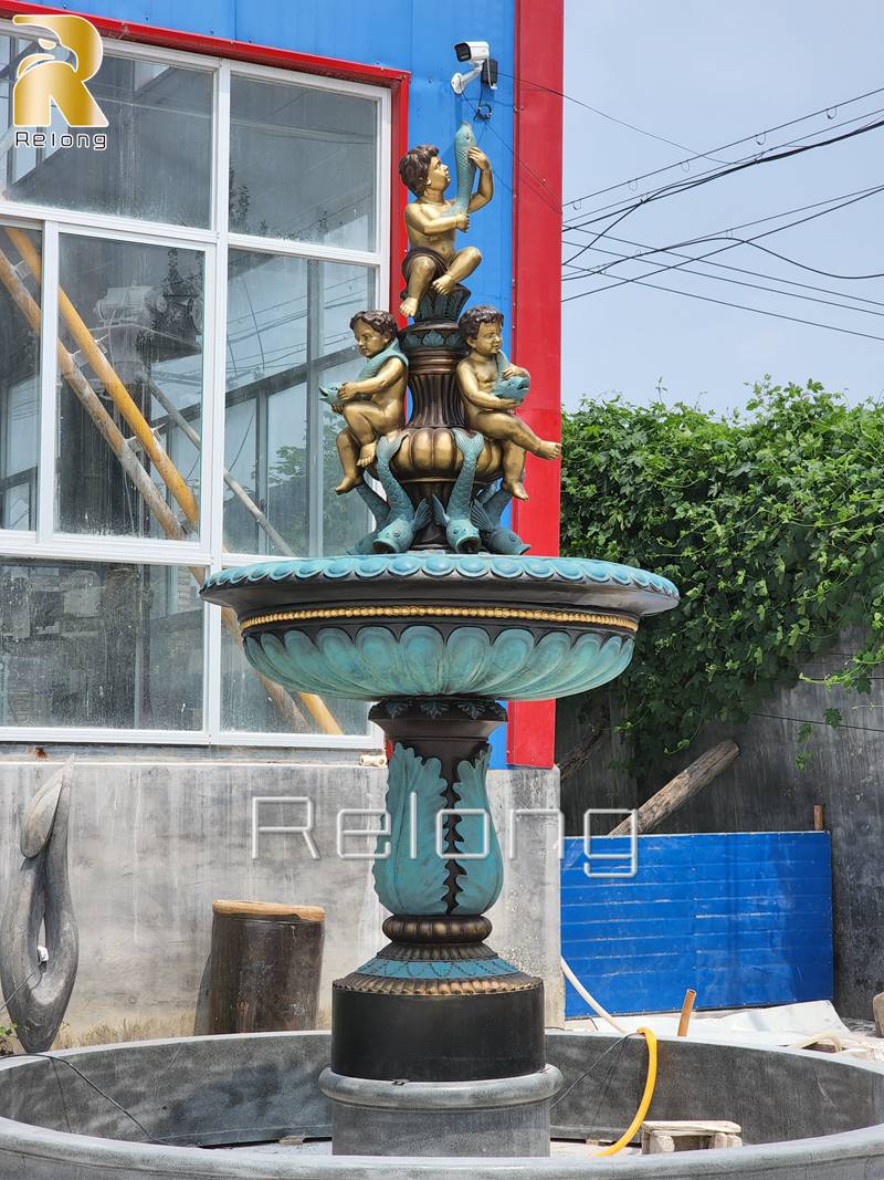Outdoor Bronze Statue Fountain for Garden - Relong Art Sculpture