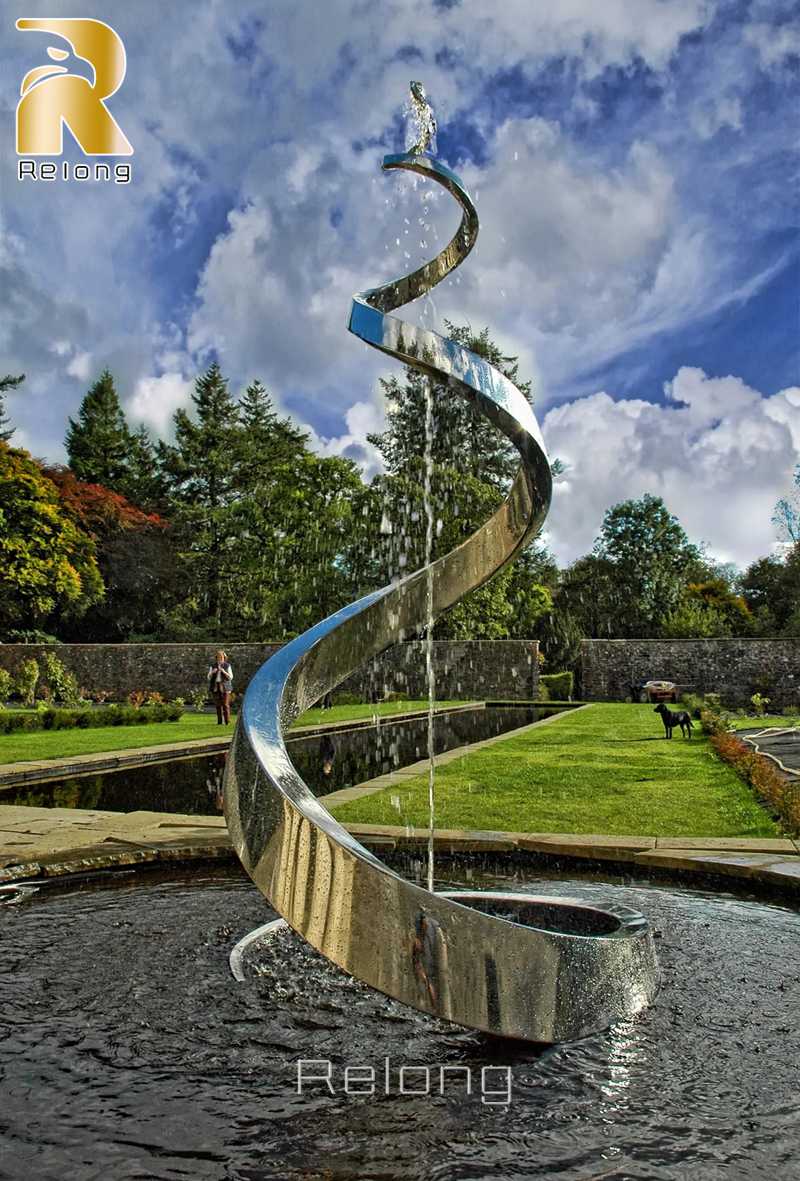 Large Outdoor Metal Water Fountain - Relong Art Sculpture