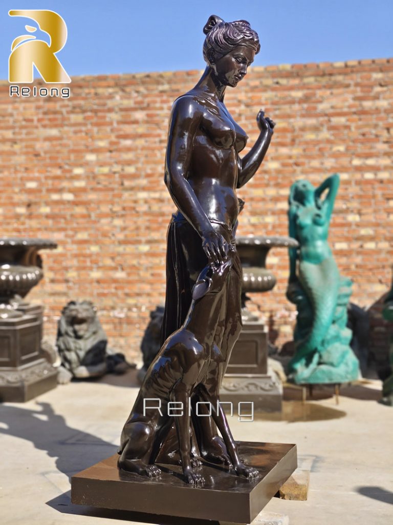 Life Size Greek Diana The Huntress Bronze Statue - Relong Art Sculpture