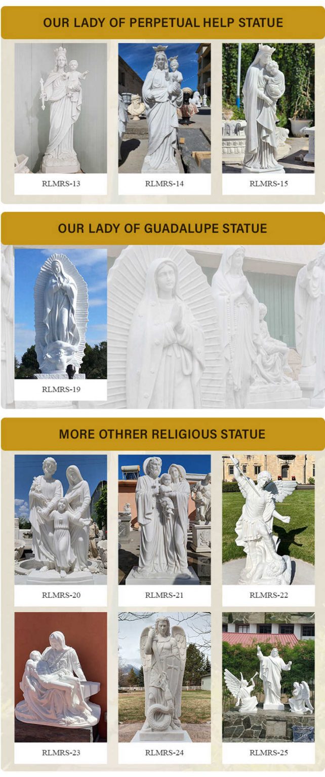 Life-Size Marble Pieta Replica Statue - Relong Art Sculpture