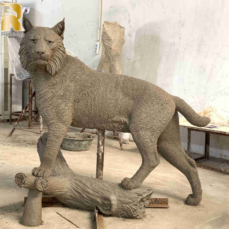 Large Bronze Mascot Wildcat Statue for Sale - Relong Art Sculpture