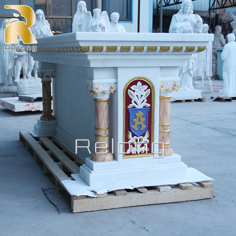New Design Catholic Marble Church Altar Table for Sale - Relong Art Sculpture