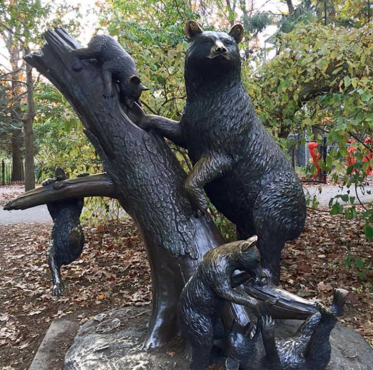 Outdoor Bronze Bear Group Sculpture for Sale - Relong Art Sculpture