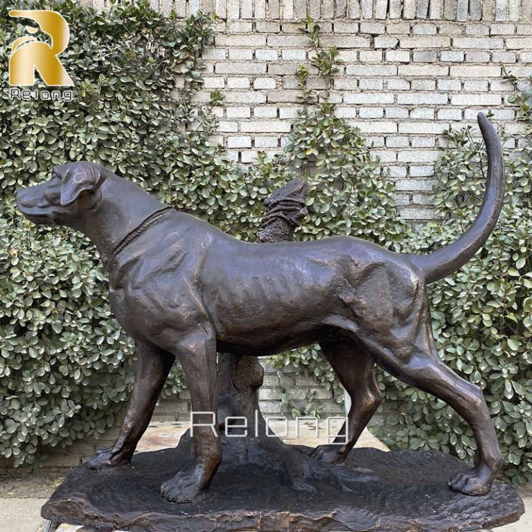 Custom Life Size Bronze Dog Statues - Relong Art Sculpture