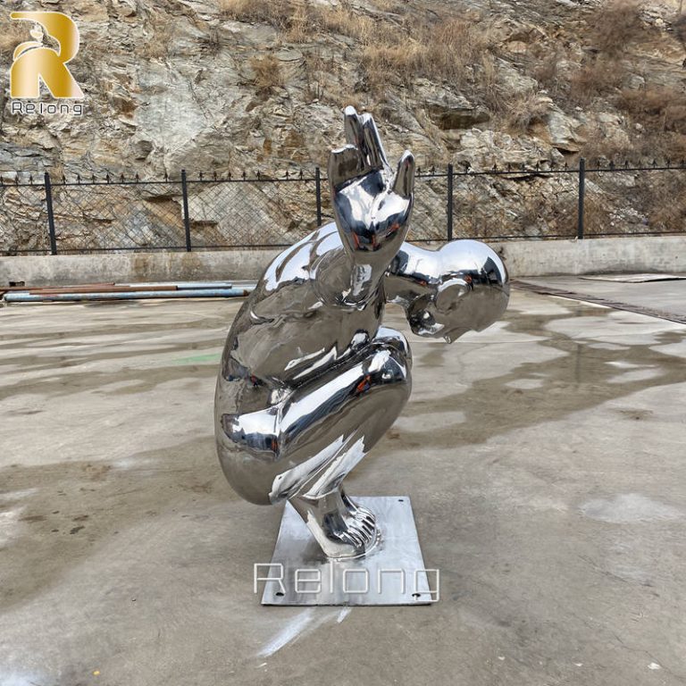 Stainless Steel Diving Man Sculpture for Swimming Pool Decor - Relong ...