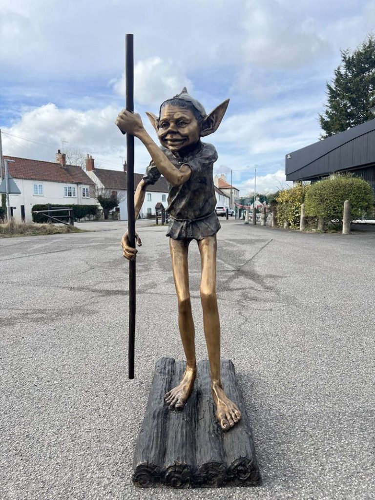Bronze Pixie Sculpture for Garden Decor - Relong Art Sculpture