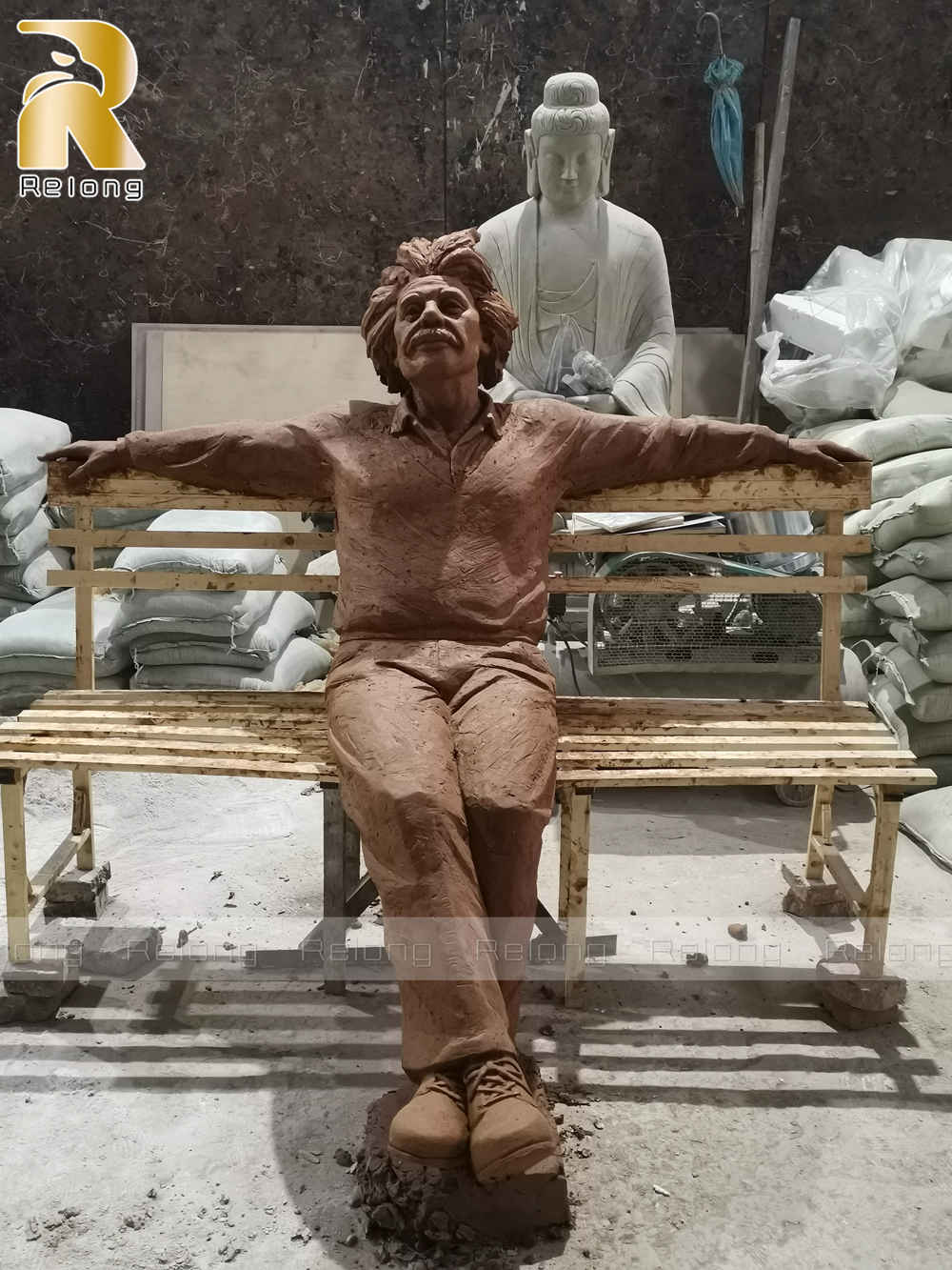 Custom Bronze Albert Einstein Sculpture - Relong Art Sculpture