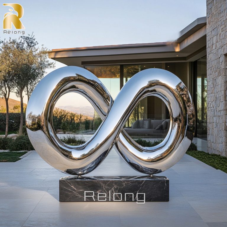 Modern Stainless Steel Infinity Sculpture - Relong Art Sculpture
